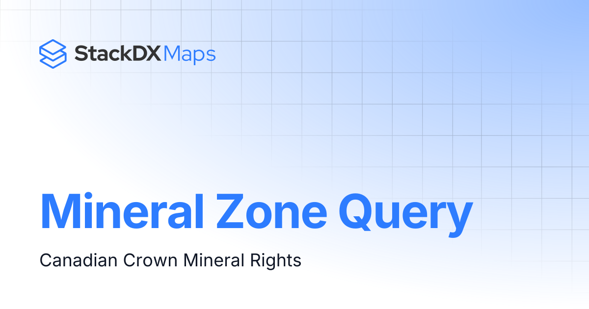 Mineral Zone Query | StackDX Maps
